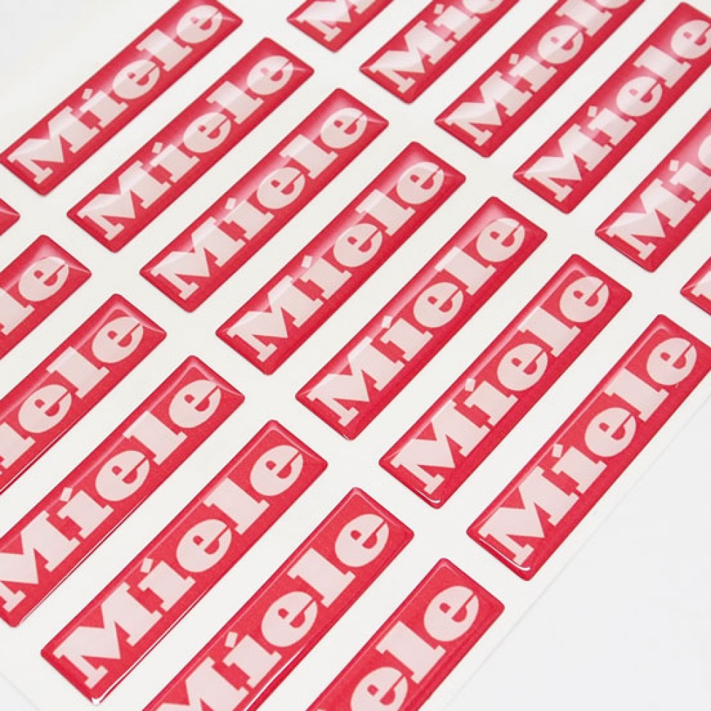 White Vinyl with Doming | Domed Stickers -stickersinternational.com.my