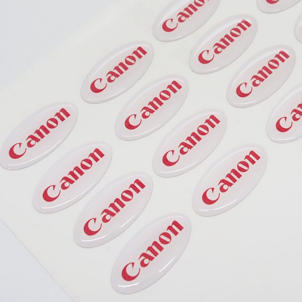 White Vinyl with Doming | Domed Stickers -stickersinternational.com.my